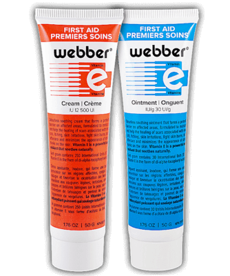 Applications | applications of WEBBER creams with vitamin E